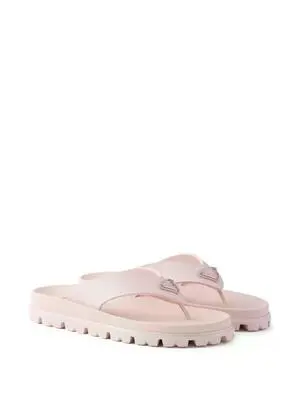 Prada Triangle Flat Sandals - Pink
