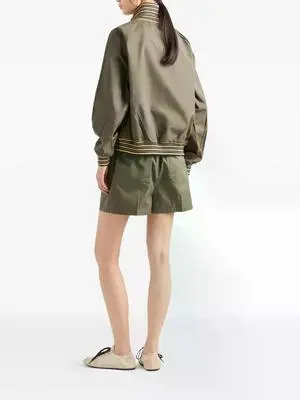 Prada Poplin Turtleneck Jacket - Green