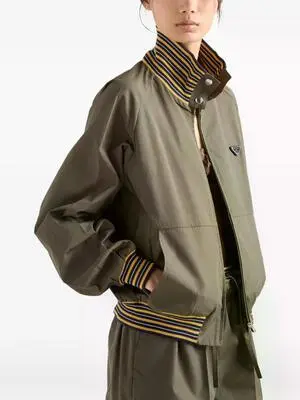 Prada Poplin Turtleneck Jacket - Green