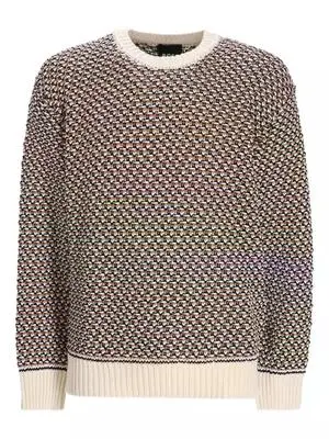 BOSS Round-neck Geometric Pattern Sweater