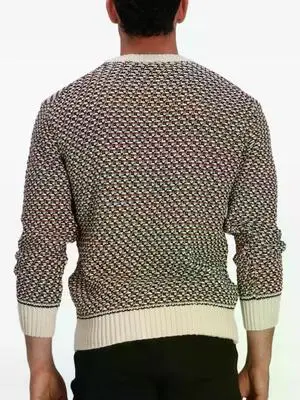 BOSS Round-neck Geometric Pattern Sweater
