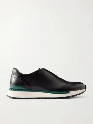 Berluti Fast Track Full-grain Venezia Softy Leather Sneakers - Black
