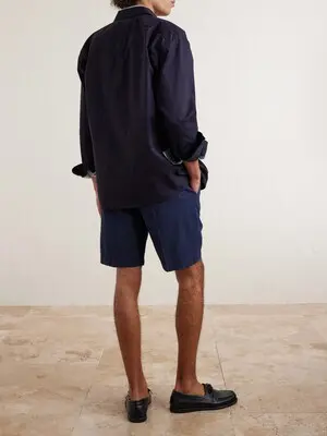 Boglioli Straight-leg Cotton-blend Shorts - Blue
