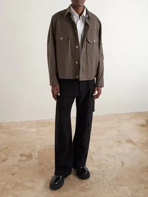 Sacai Cotton-poplin Jacket - Brown