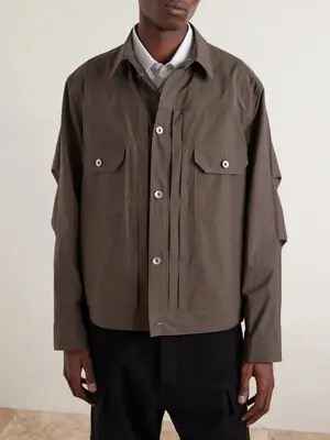Sacai Cotton-poplin Jacket - Brown