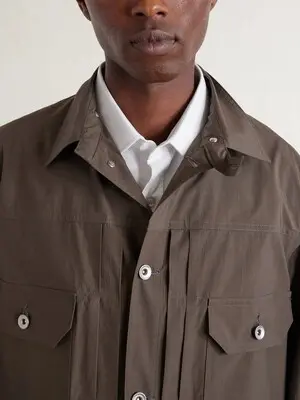 Sacai Cotton-poplin Jacket - Brown