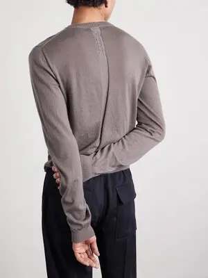 Rick Owens Slim-fit Boiled Cashmere Sweater - Gray