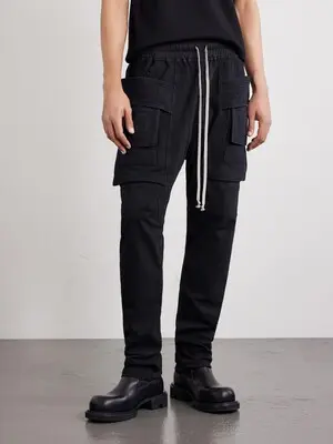 Rick Owens Creatch Tapered Cargo Trousers - Black