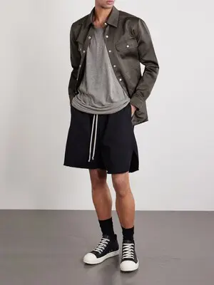 Rick Owens Cotton-blend Jersey Tank - Gray