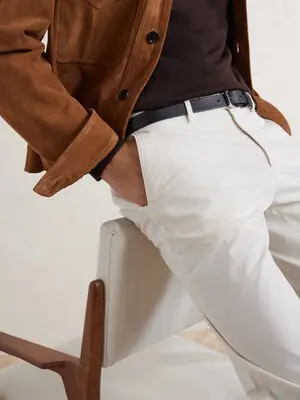 Boglioli Tapered Cotton-blend Trousers - Neutrals