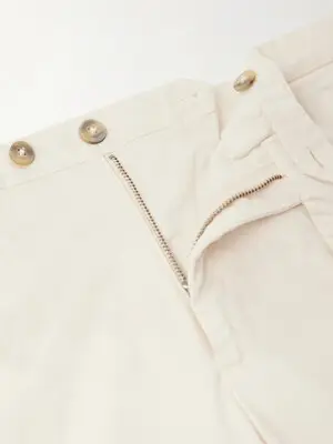Boglioli Tapered Cotton-blend Trousers - Neutrals