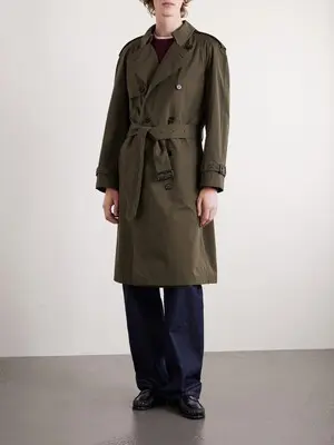 Burberry Cotton-gabardine Trench Coat - Green