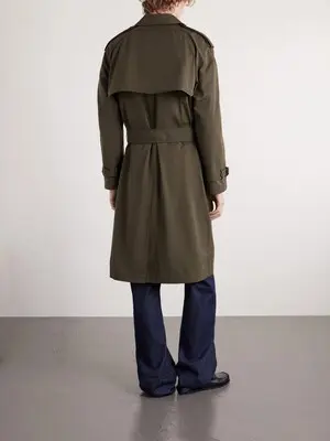 Burberry Cotton-gabardine Trench Coat - Green