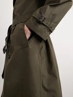 Burberry Cotton-gabardine Trench Coat - Green