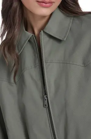 LEVI'S Cropped Bubble Hem Bomber Jacket - Sage