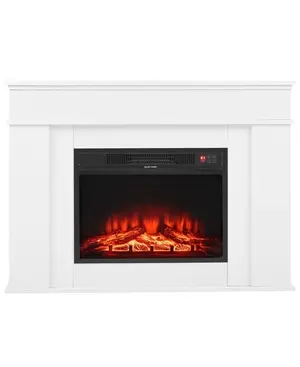 SUGIFT 43" Freestanding Electric Fireplace Stove Heater With Mantel 1500w - White