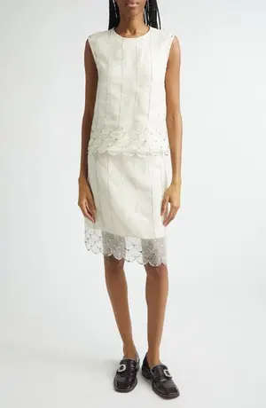 WALES BONNER Triumph Beaded Silk Organza Skirt - Ivory