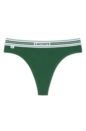 Lacoste Stretch Cotton Jersey Thong - Green
