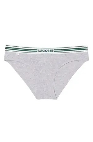 Lacoste Stretch Cotton Bikini Briefs - Silver Chine