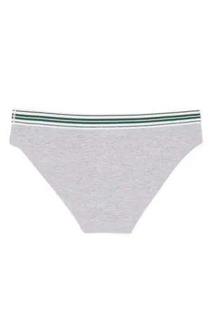 Lacoste Stretch Cotton Bikini Briefs - Silver Chine