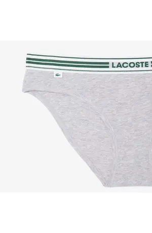 Lacoste Stretch Cotton Bikini Briefs - Silver Chine
