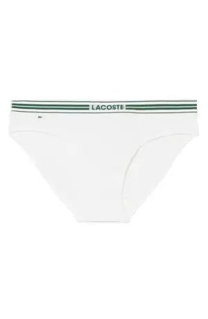 Lacoste Stretch Cotton Bikini Briefs - White