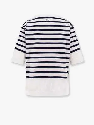 SEMICOUTURE Striped Cotton Sweater