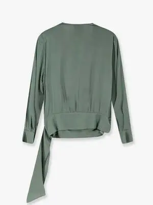 SEMICOUTURE Satin Shirt - Green