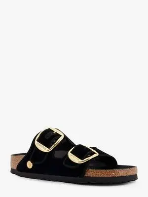 BIRKENSTOCK Arizona Big Buckle Piping Rivet Logo Sandals - Black