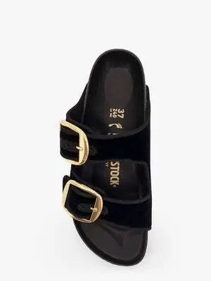 BIRKENSTOCK Arizona Big Buckle Piping Rivet Logo Sandals - Black