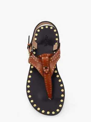 Isabel Marant Étoile Joonya Flat Leather Sandals - Brown