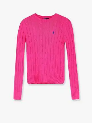 Polo Ralph Lauren Cotton Sweater With Embroidered Logo - Pink