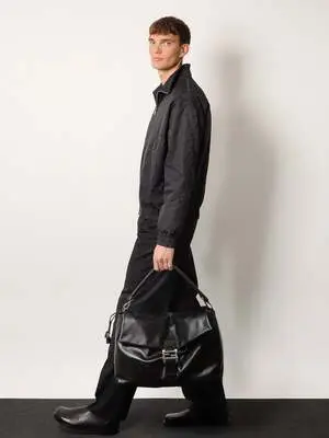 Fendi Flux Maxi Messenger Bag - Black