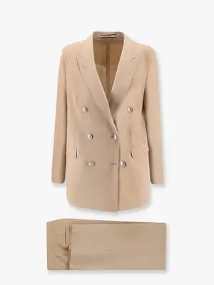 Tagliatore Jasmine Stretch Virgin Wool Suit - Beige
