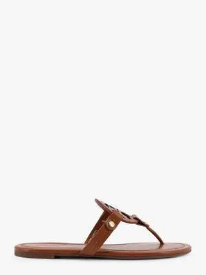Tory Burch Miller Leather Thong Sandals - Brown