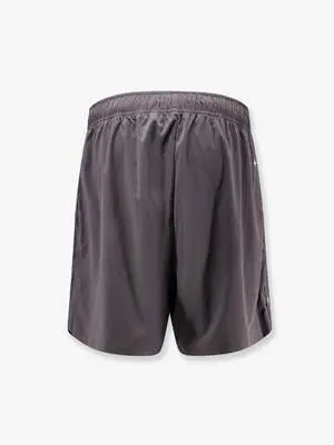 Stone Island Nylon Bermuda Shorts With Embroidered Logo - Grey