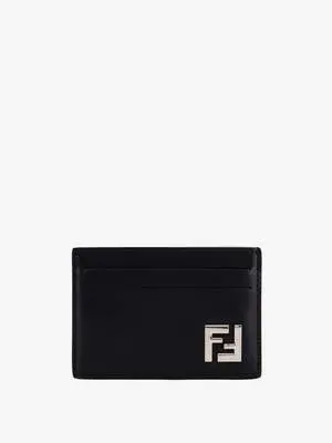 Fendi Leather Cardholder - Black