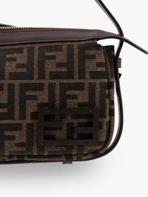 Fendi Ff Jacquard Fabric Shoulder Bag