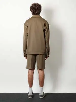 GOLDEN GOOSE Virgin Wool Tailored Shorts - Green