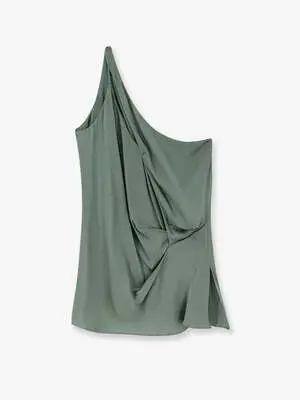 SEMICOUTURE Satin One-shoulder Top