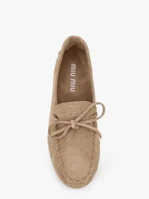 Miu Miu Suede Loafers - Beige