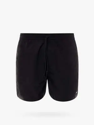 Carhartt Work In Progress Nylon Swim Trunk With Embroidered Logo - Black