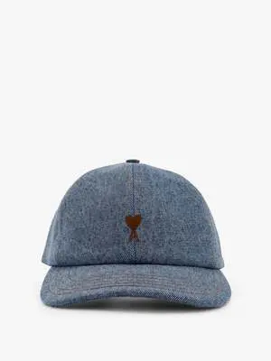 Ami Denim Baseball Cap - Blue