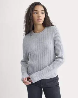 Everlane Mix Ribbed Crew Neck Sweater - Light Heather Grey