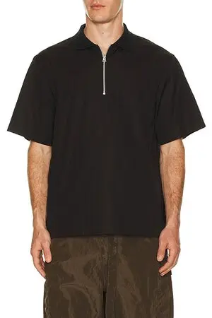 Sacai Poplin Pullover With Half Zip
