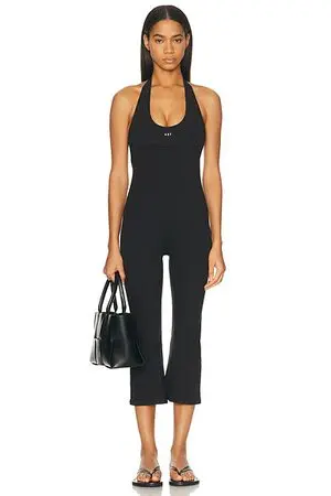 437 The Halter Onesie - Black