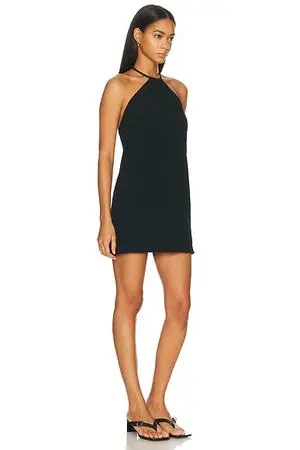 Hunza G Halterneck Seersucker Dress - Black
