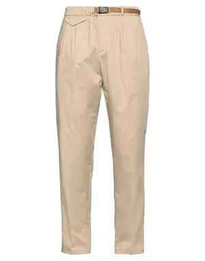 WHITE SAND Straight Leg Cotton-blend Trousers - Beige