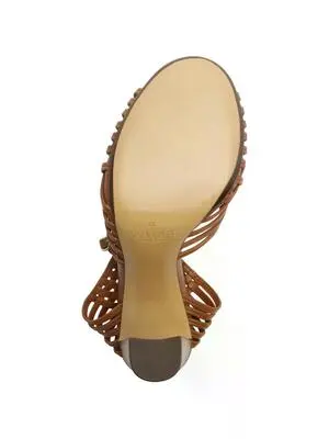 ALEXANDRE BIRMAN Lilian Woven Heeled Sandals - Brown