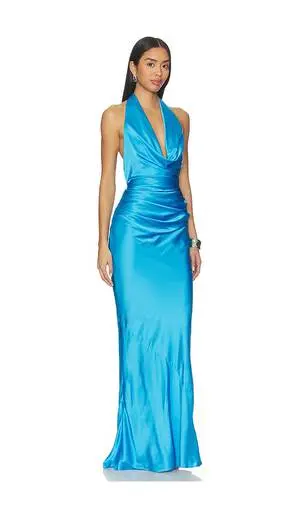 NOOKIE Penelope Drape Gown - Lagoon